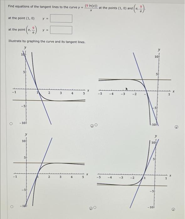 Solved Find equations of the tangent lines to the curve | Chegg.com