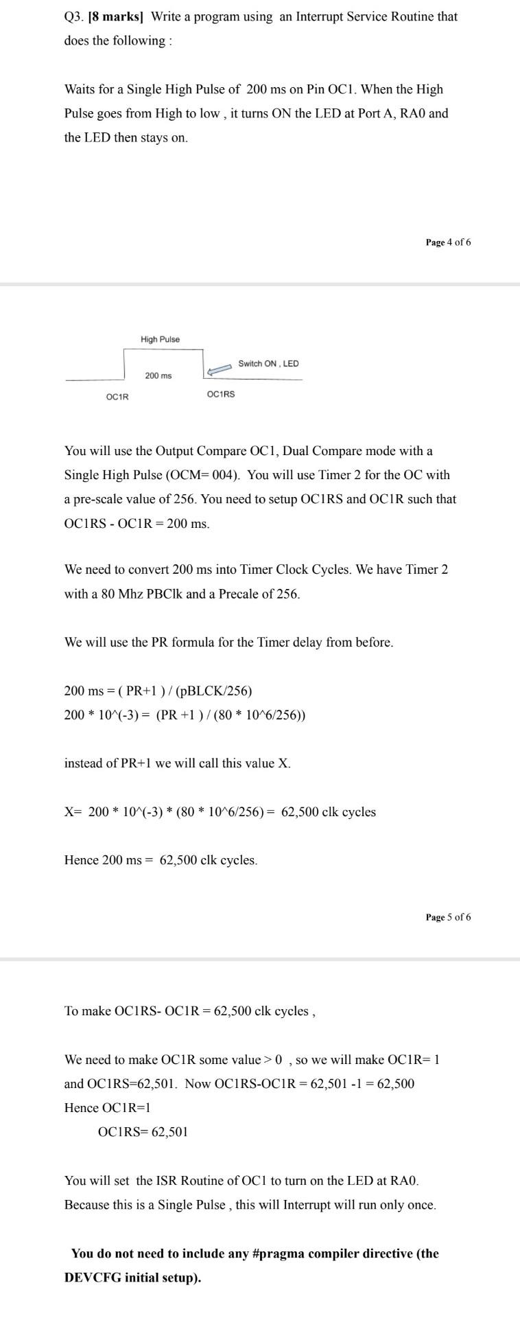 Q3. 8 marks) Write a program using an Interrupt | Chegg.com