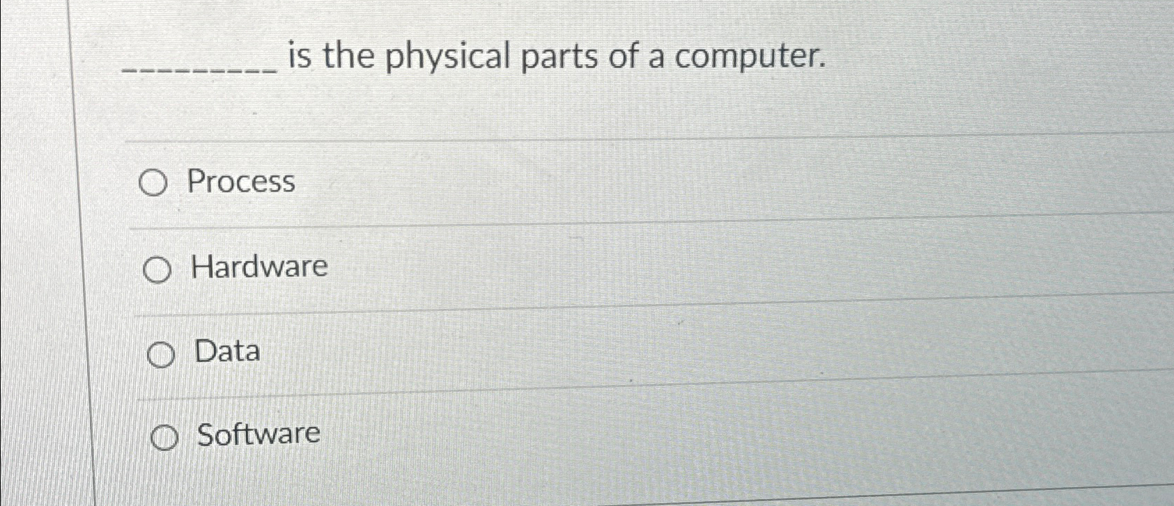 Solved is the physical parts of a | Chegg.com