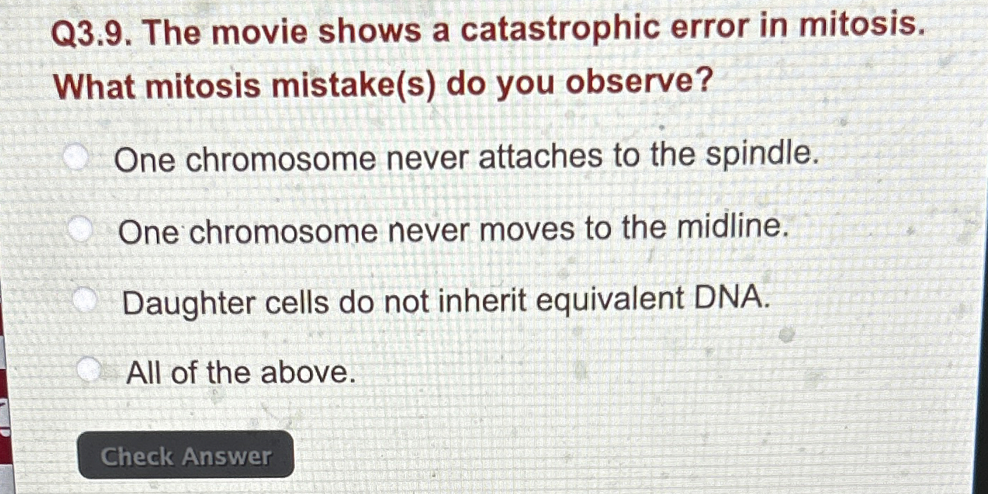 Solved Q3.9. ﻿The movie shows a catastrophic error in | Chegg.com