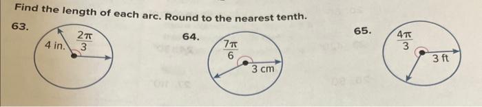 Solved Find the length of each arc. Round to the nearest | Chegg.com