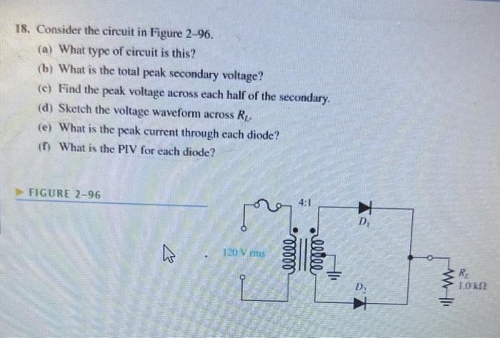 Solved 18. Consider the circuit in Figure 2-96. (a) What | Chegg.com