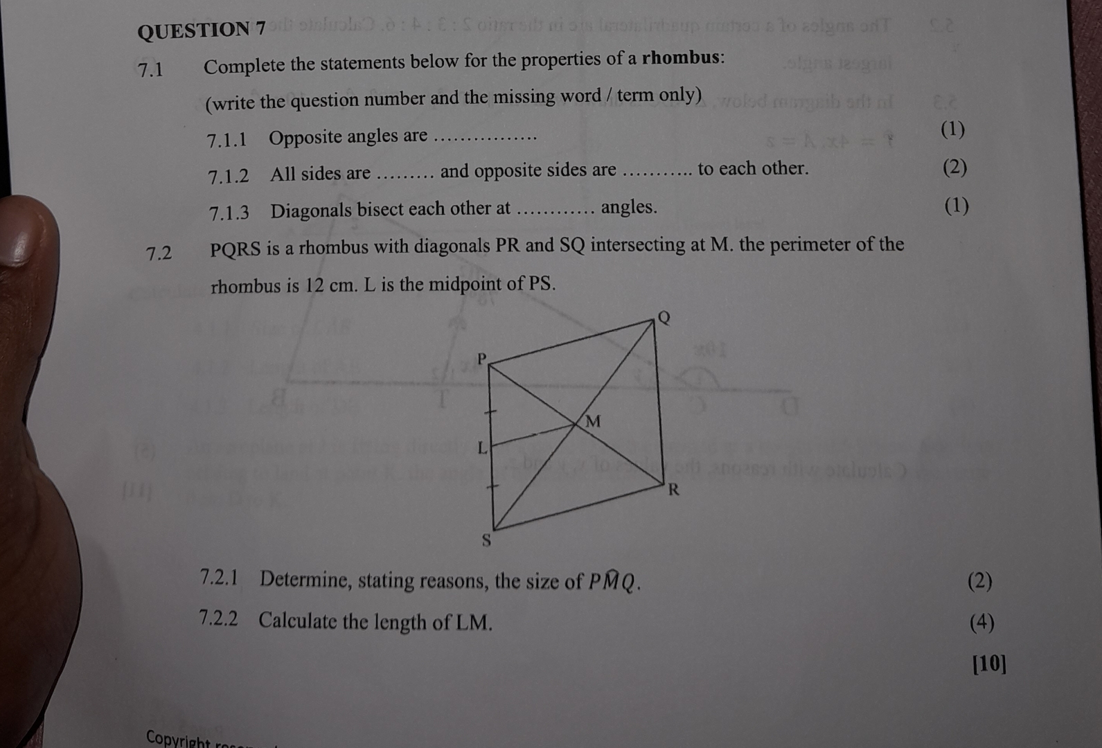 Solved QUESTION 77.1 ﻿Complete the statements below for the | Chegg.com