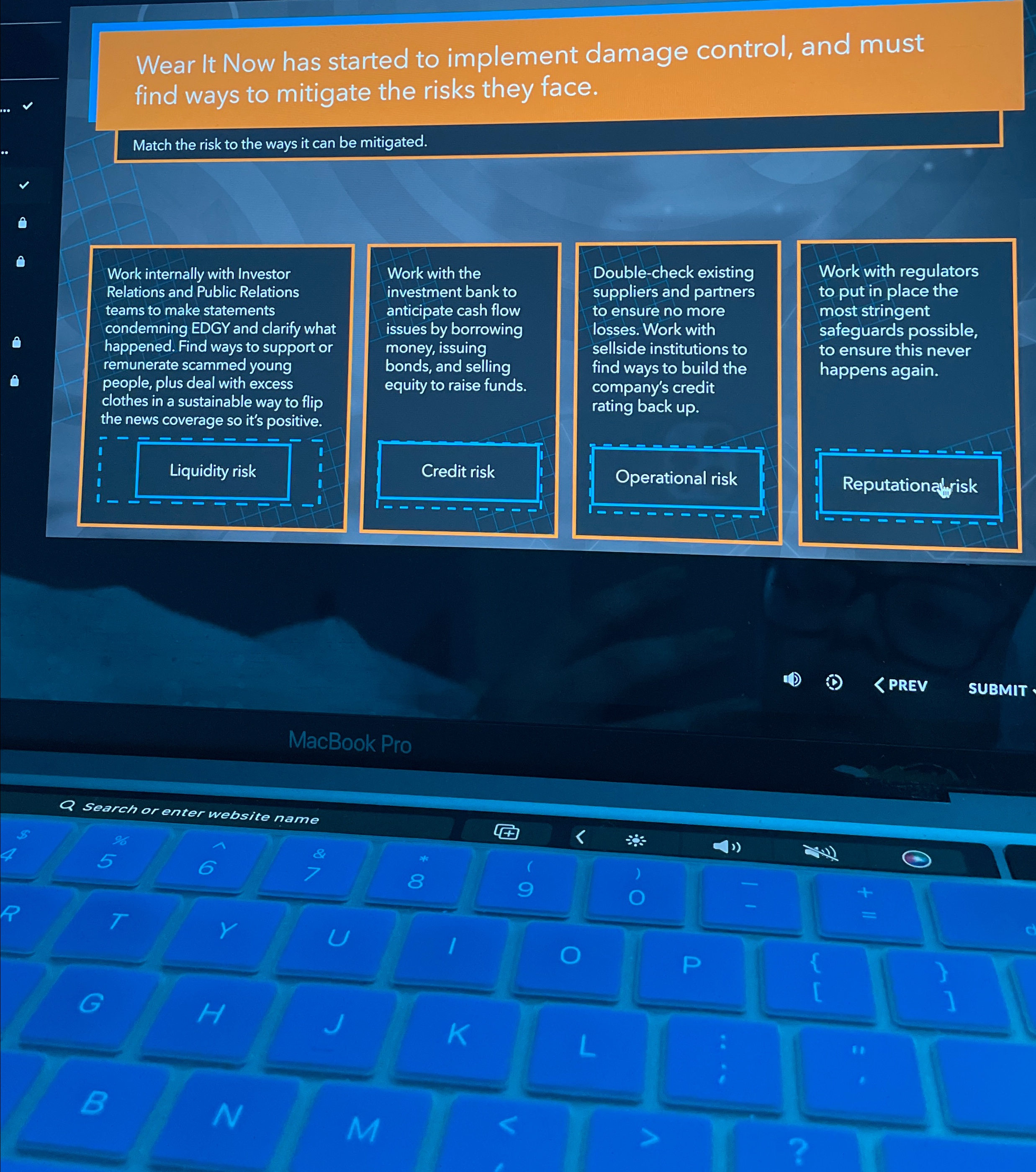 Solved Wear It Now has started to implement damage control, | Chegg.com