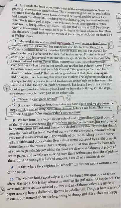 Solved Short Story The First Day by Edward P. Jones 1 On an | Chegg.com