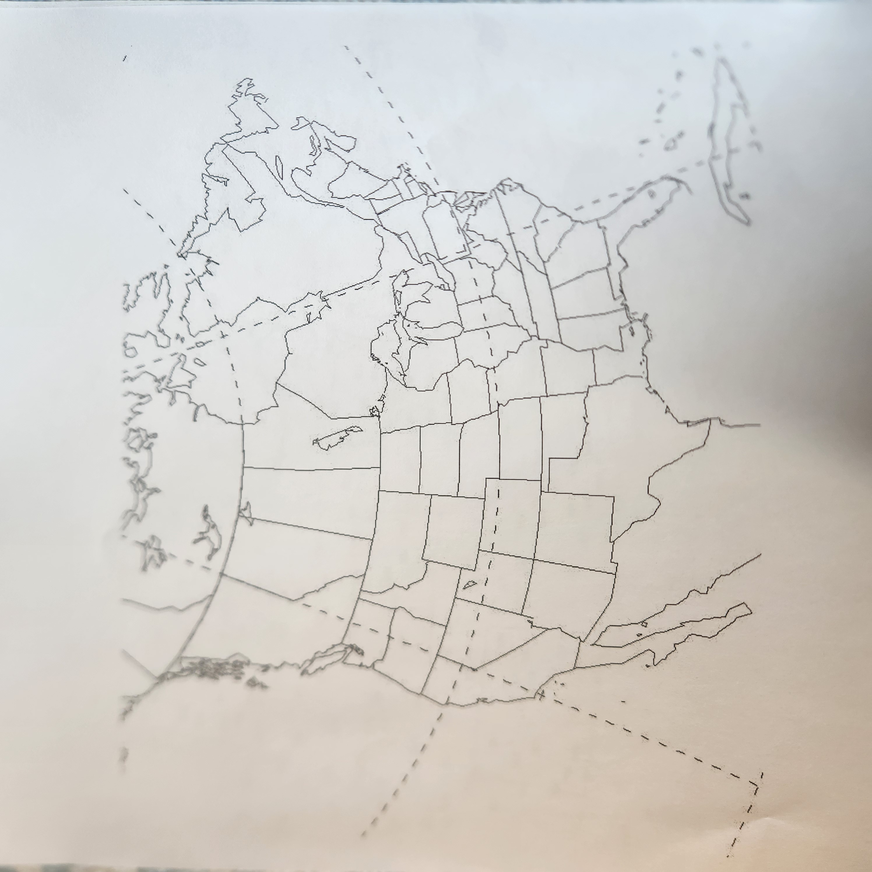Solved You are given a blank map centered on North America. | Chegg.com