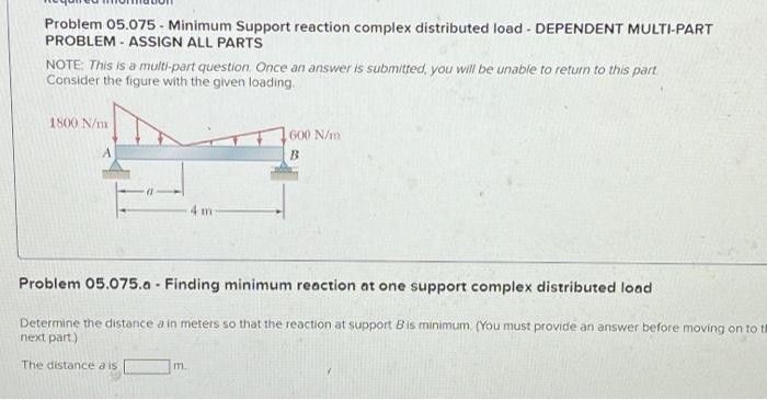 Solved Problem 05.075. Minimum Support reaction complex | Chegg.com