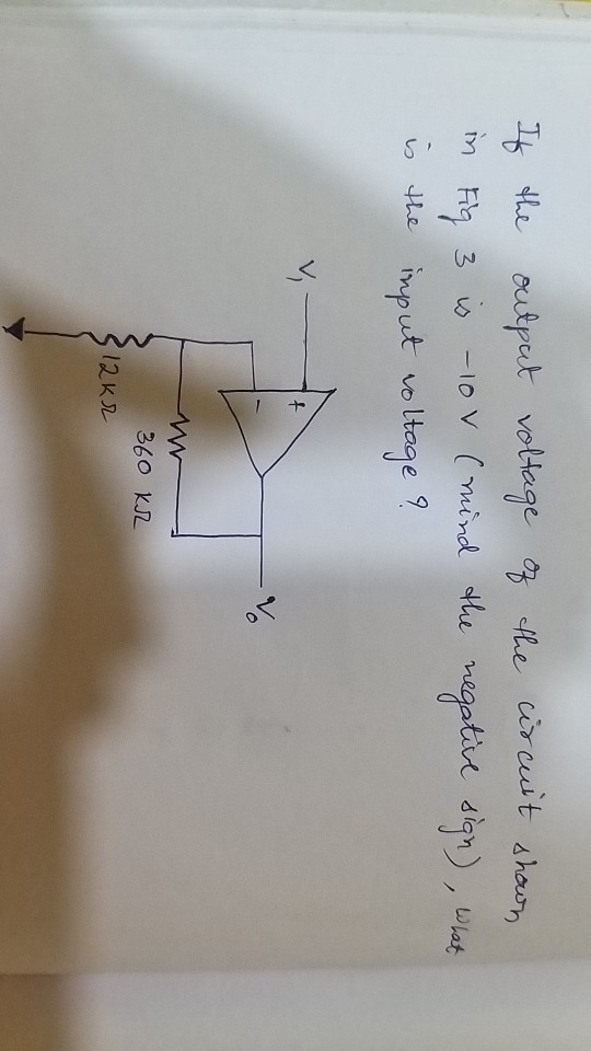 Solved If the output voltage of the circuit shown Fig 3 is | Chegg.com