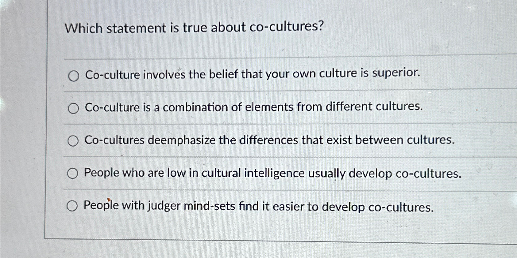 Solved Which statement is true about co-cultures?Co-culture | Chegg.com