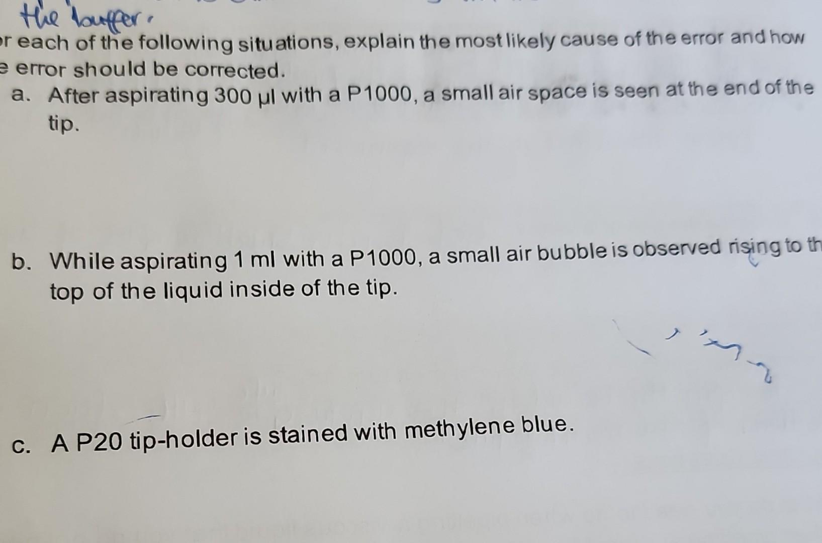 the buffer: r each of the following situations, | Chegg.com