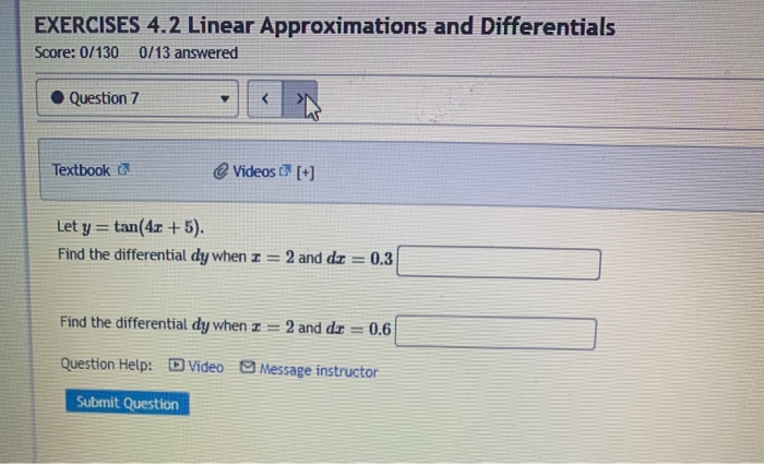 Solved Exercises 4 2 Linear Approximations And Differentials