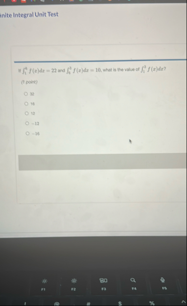 Solved If ∫16f(x)dx=22 ﻿and ∫63f(x)dx=10, ﻿what is the value | Chegg.com