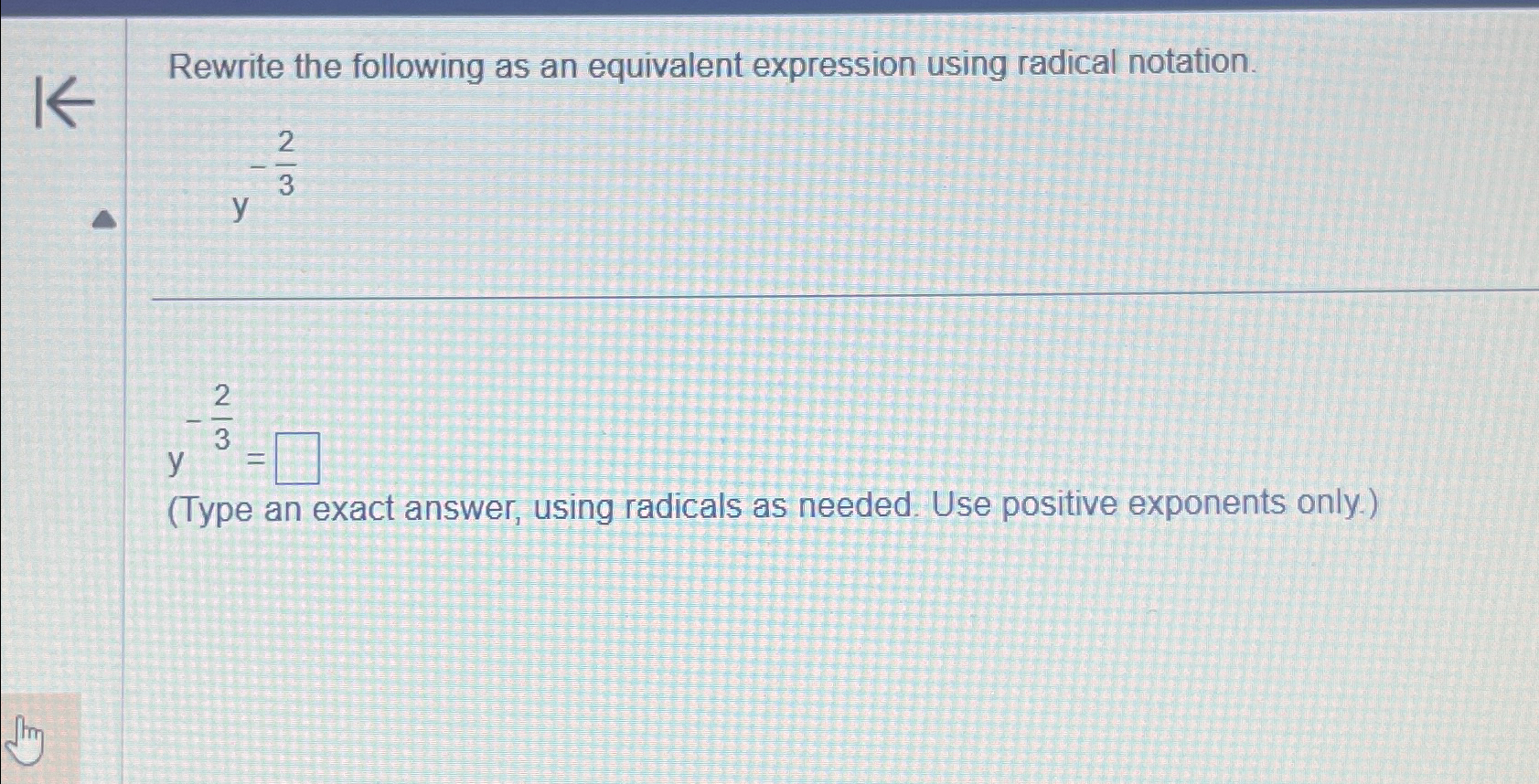 Solved Rewrite the following as an equivalent expression | Chegg.com