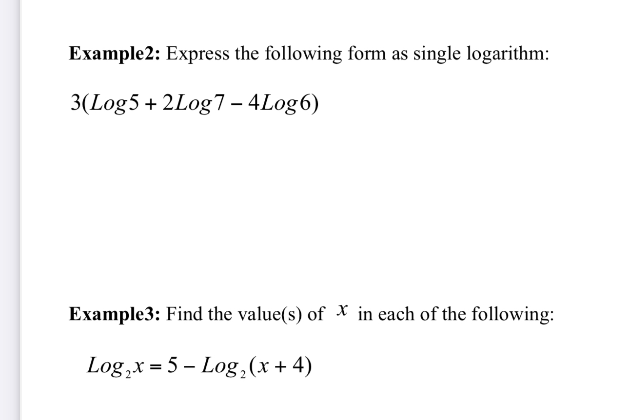 Solved Example2: Express the following form as single | Chegg.com