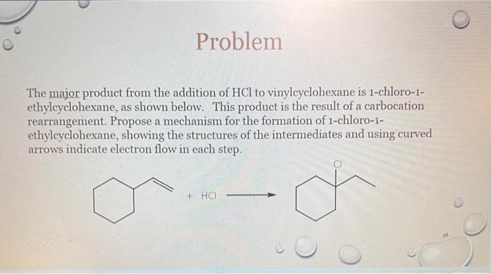 Solved The major product from the addition of HCl to | Chegg.com