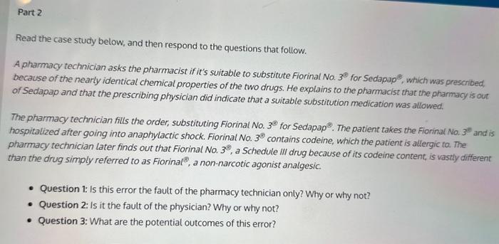 Solved Read the case study below, and then respond to the | Chegg.com