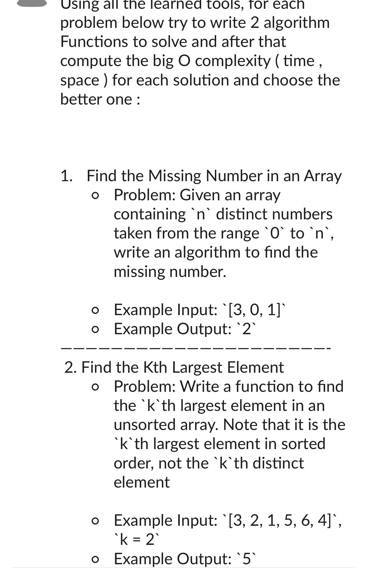 Using all the learned tools, for eachproblem below | Chegg.com