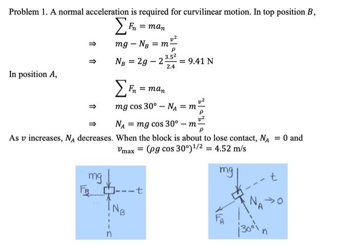 Solved 1. If the 2−kg block passes over the top B of the | Chegg.com