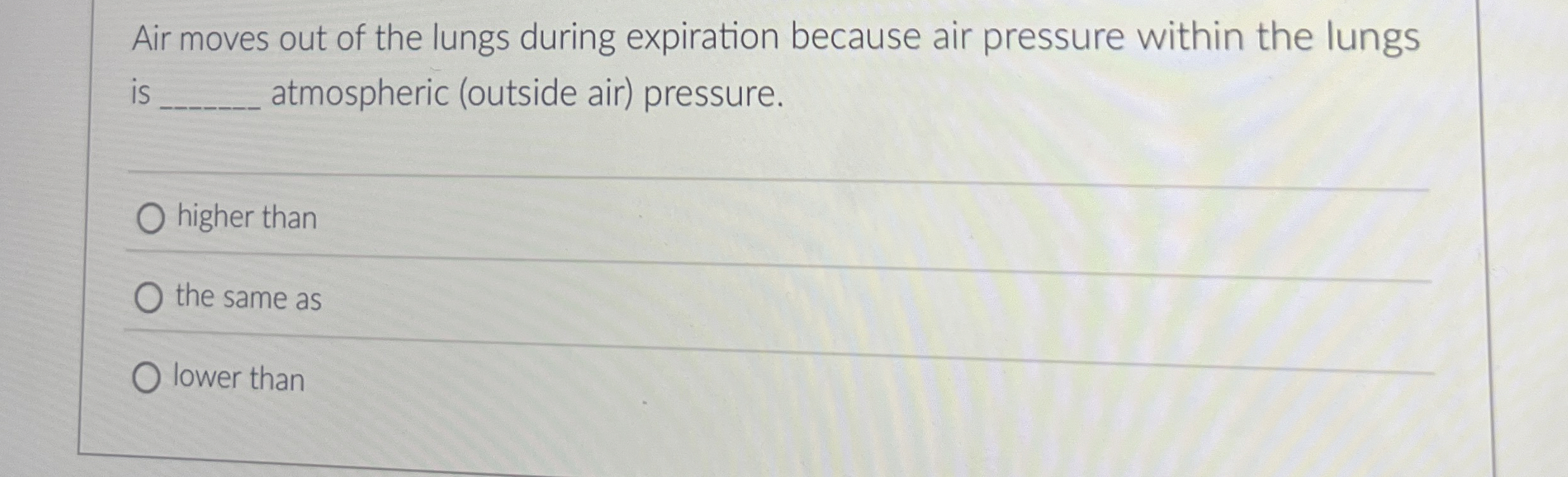 Solved Air moves out of the lungs during expiration because | Chegg.com