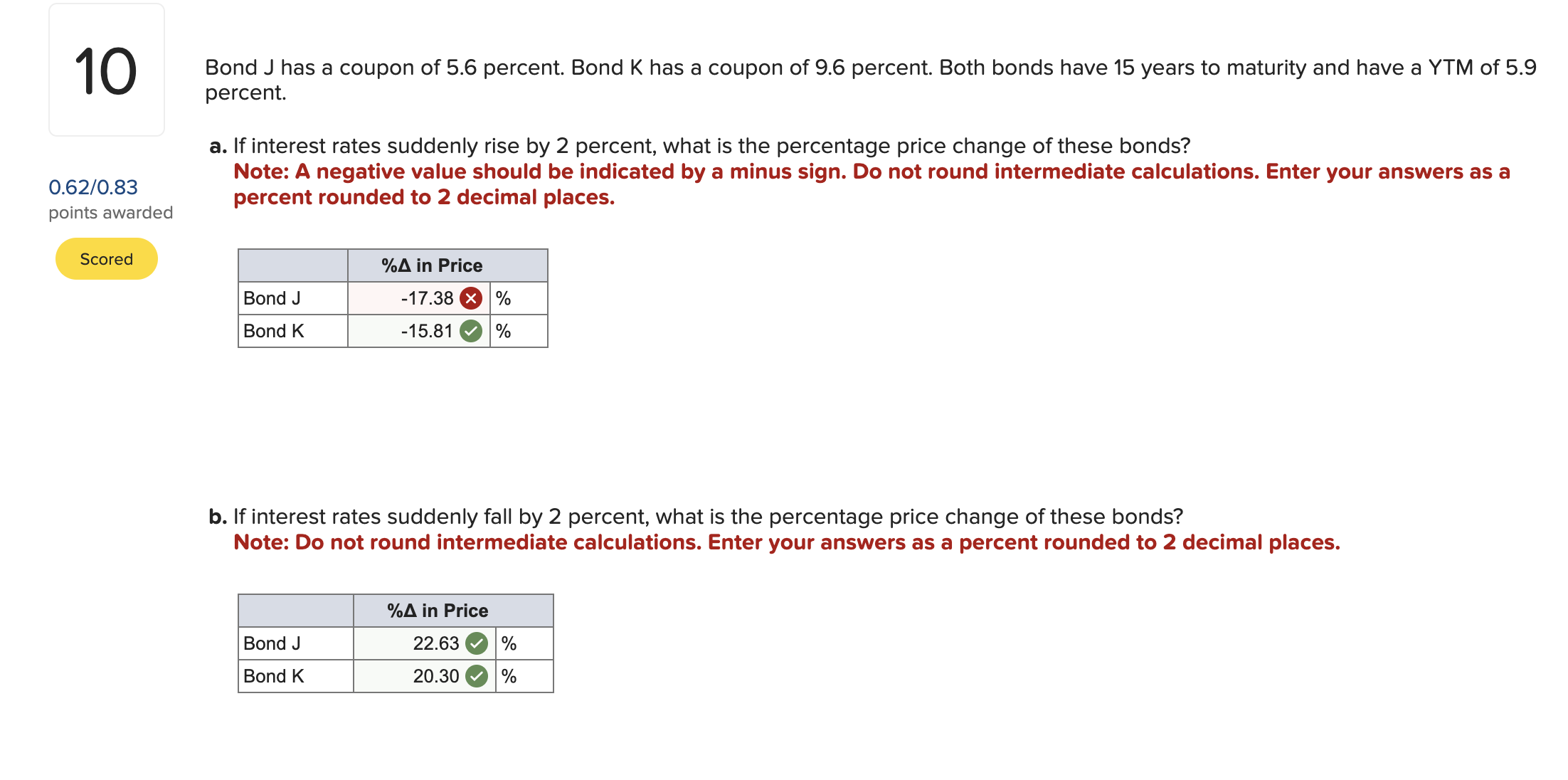 Solved Bond J has a coupon of 5.6 ﻿percent. Bond K has a | Chegg.com