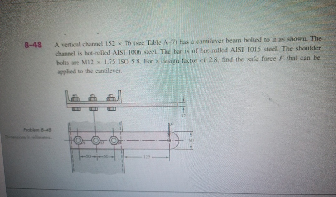 Solved 8-48 ﻿A vertical channel 152×76 (see Table A-7) ﻿has | Chegg.com