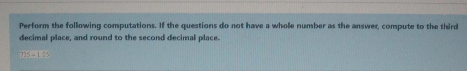 Solved Perform the following computations. If the questions | Chegg.com