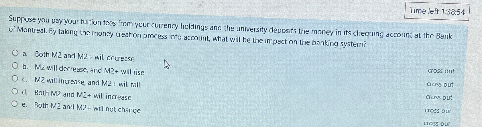 Solved Time left 1:38:54Suppose you pay your tuition fees | Chegg.com