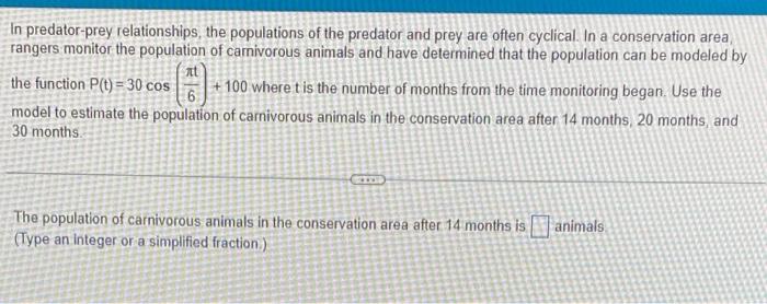 Solved In predator-prey relationships, the populations of | Chegg.com