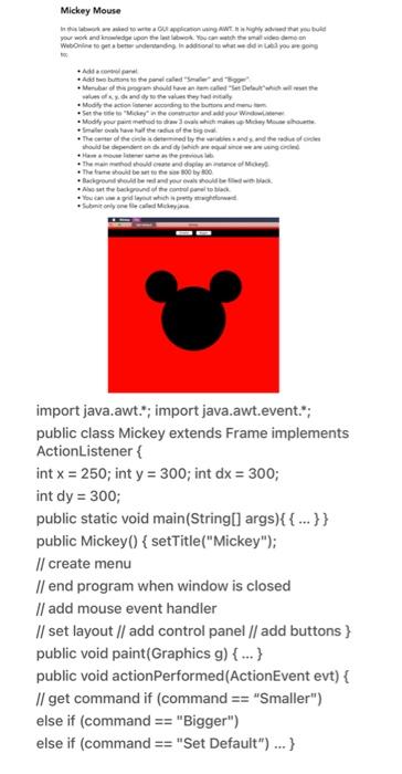 Solved Mickey Mouse showing What your work and upon the | Chegg.com