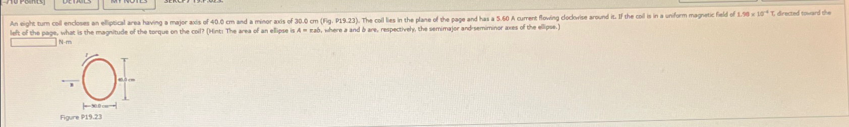 Solved An eight turn coil encloses an elliptical area of | Chegg.com