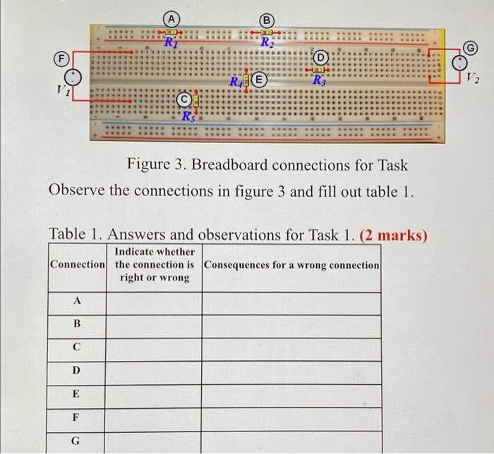 Solved Observe the connections in figure 3 and fill out | Chegg.com