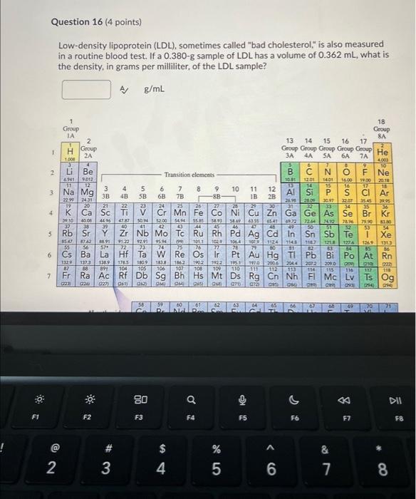 Solved Low-density lipoprotein (LDL), sometimes called "bad | Chegg.com