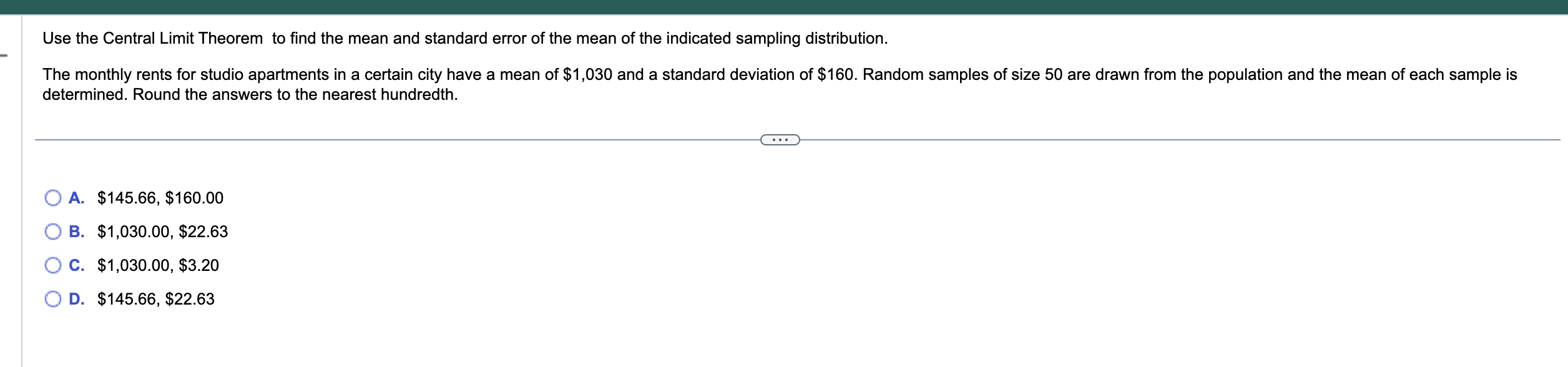 Solved Use the Central Limit Theorem to find the mean and | Chegg.com