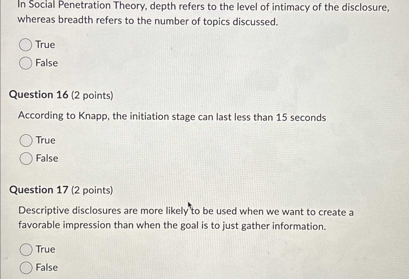 Solved In Social Penetration Theory, depth refers to the | Chegg.com