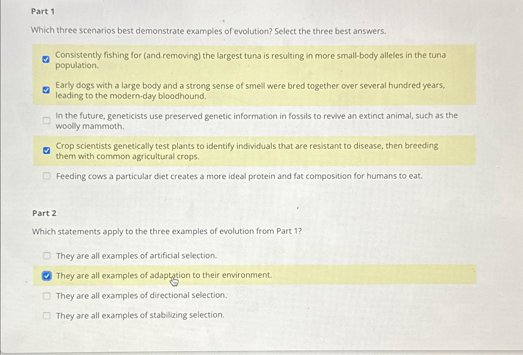 Solved Part 1Which three scenarios best demonstrate examples | Chegg.com