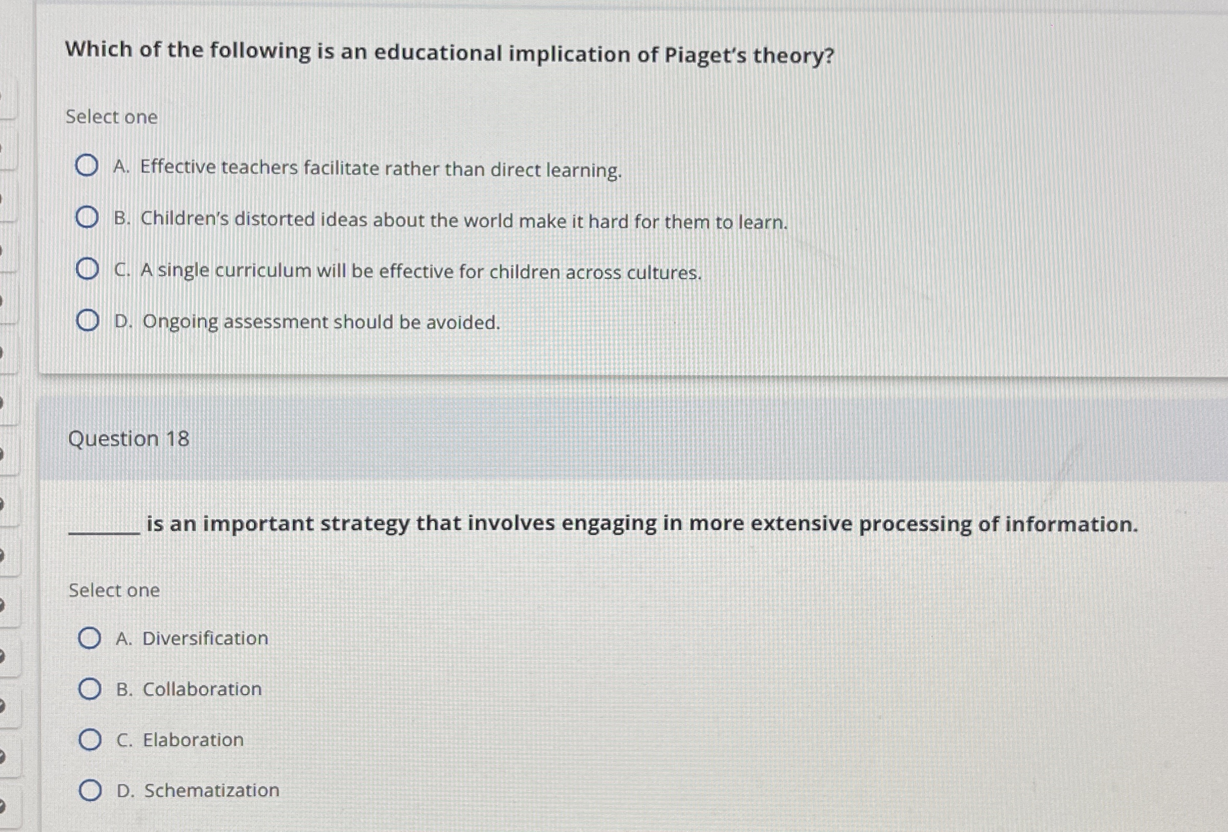 Solved Which of the following is an educational implication | Chegg.com