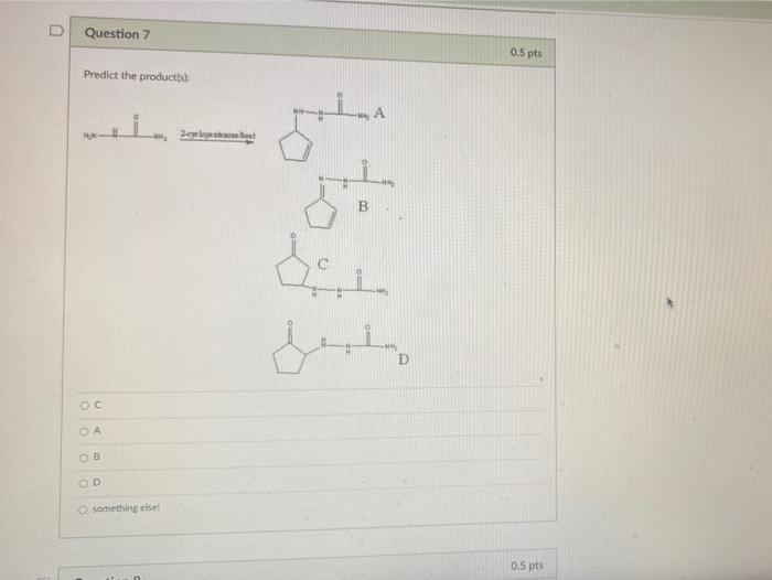 Solved D Question 3 0.5 pts H0 QH PALPA Predict the | Chegg.com Solved D Question 3 0.5 pts H0 QH PALPA Predict the | Chegg.com