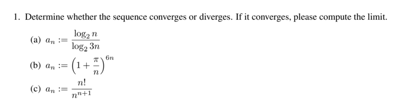 Solved Determine whether the sequence converges or diverges. | Chegg.com