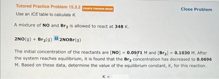 Solved Use K and initial concentrations to calculate | Chegg.com