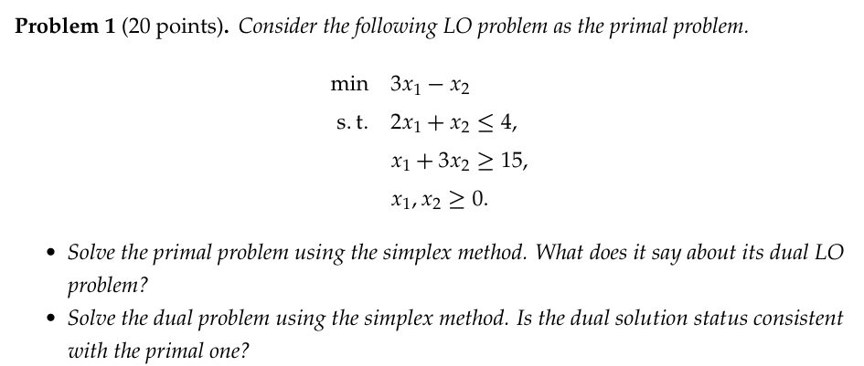 Solved By An Expert Problem 1 20 ﻿points ﻿consider The Following Lo 8486