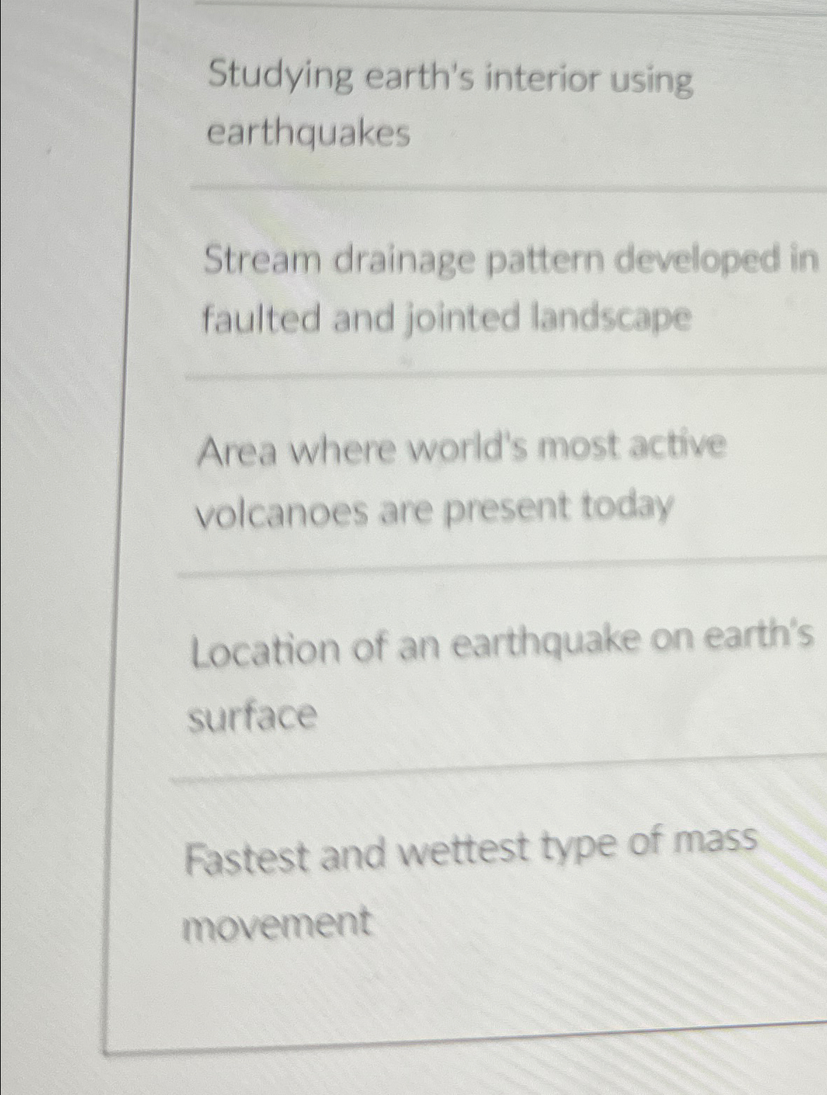 Solved Studying earth's interior using earthquakesStream | Chegg.com