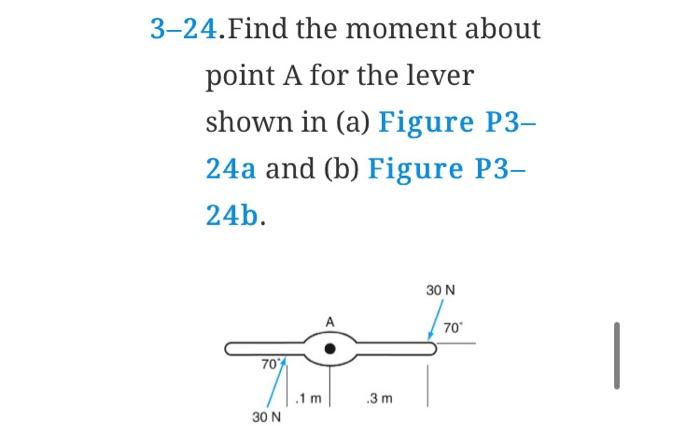 Solved 3-21.Determine the moment about point A for the | Chegg.com