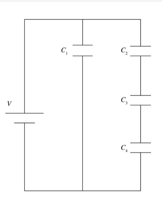 Solved Four capacitors are arranged in the circuit shown in | Chegg.com