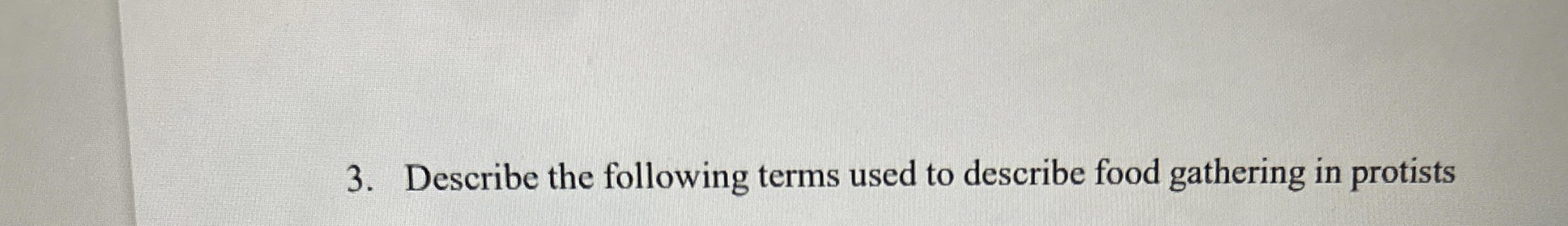 Solved Describe the following terms used to describe food | Chegg.com