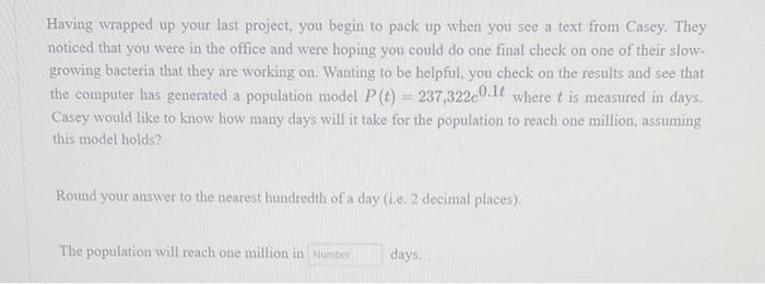 Solved Having wrapped up your last project, you begin to | Chegg.com