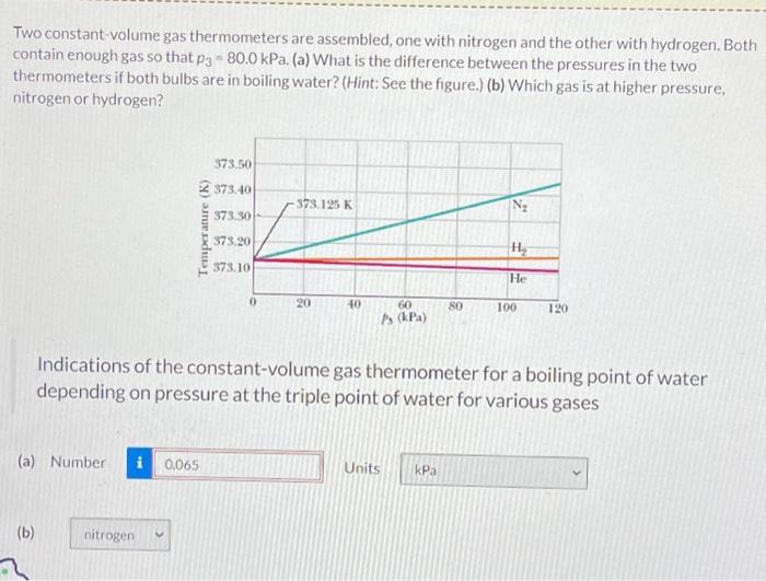 Two constant-volume gas thermometers are assembled, | Chegg.com