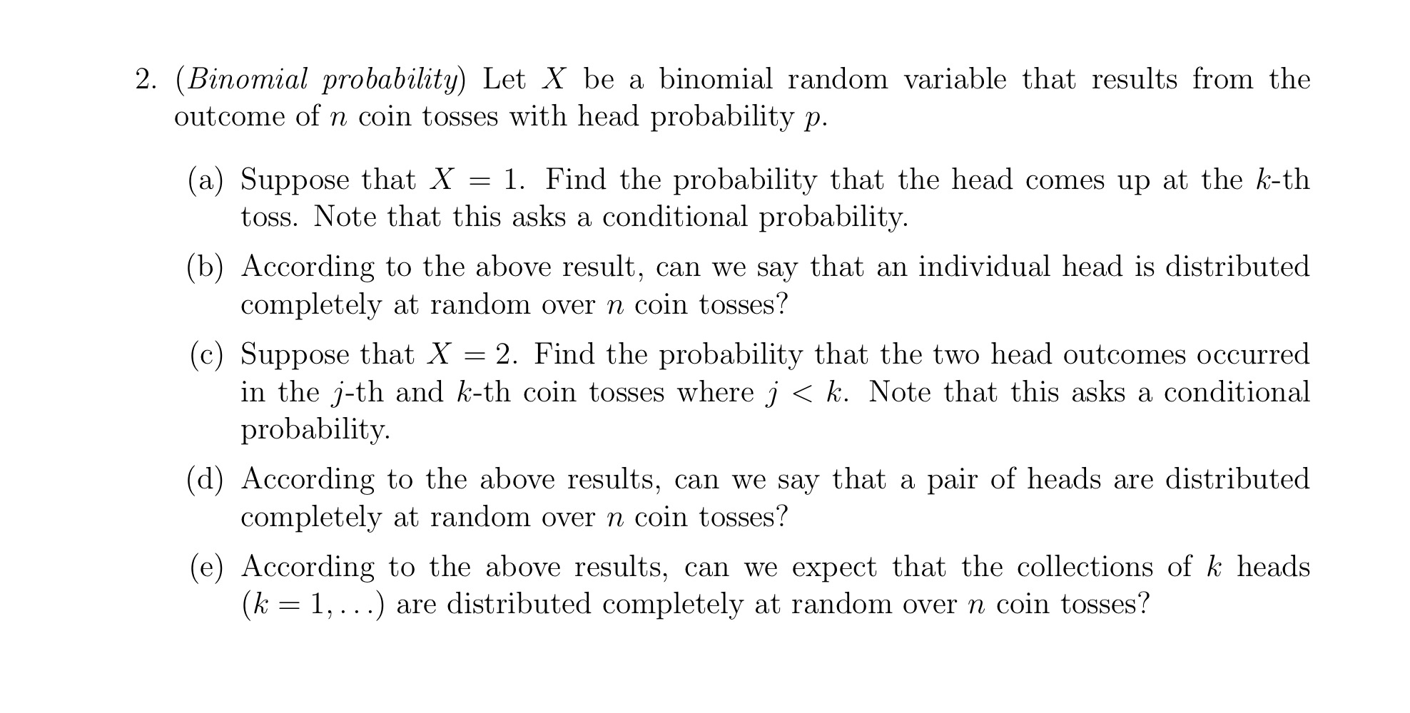 Solved (Binomial probability) ﻿Let x ﻿be a binomial random | Chegg.com