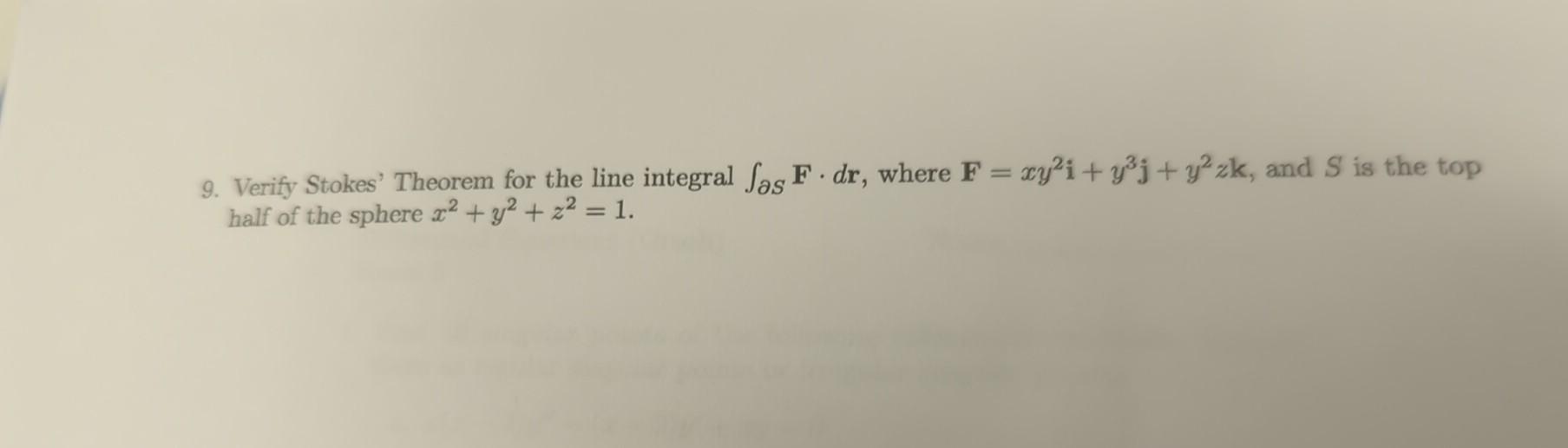 Solved Verify Stokes' Theorem for the line integral | Chegg.com