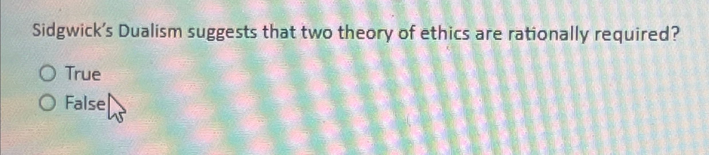 Solved Sidgwick's Dualism suggests that two theory of ethics | Chegg.com Solved Sidgwick's Dualism suggests that two theory of ethics | Chegg.com