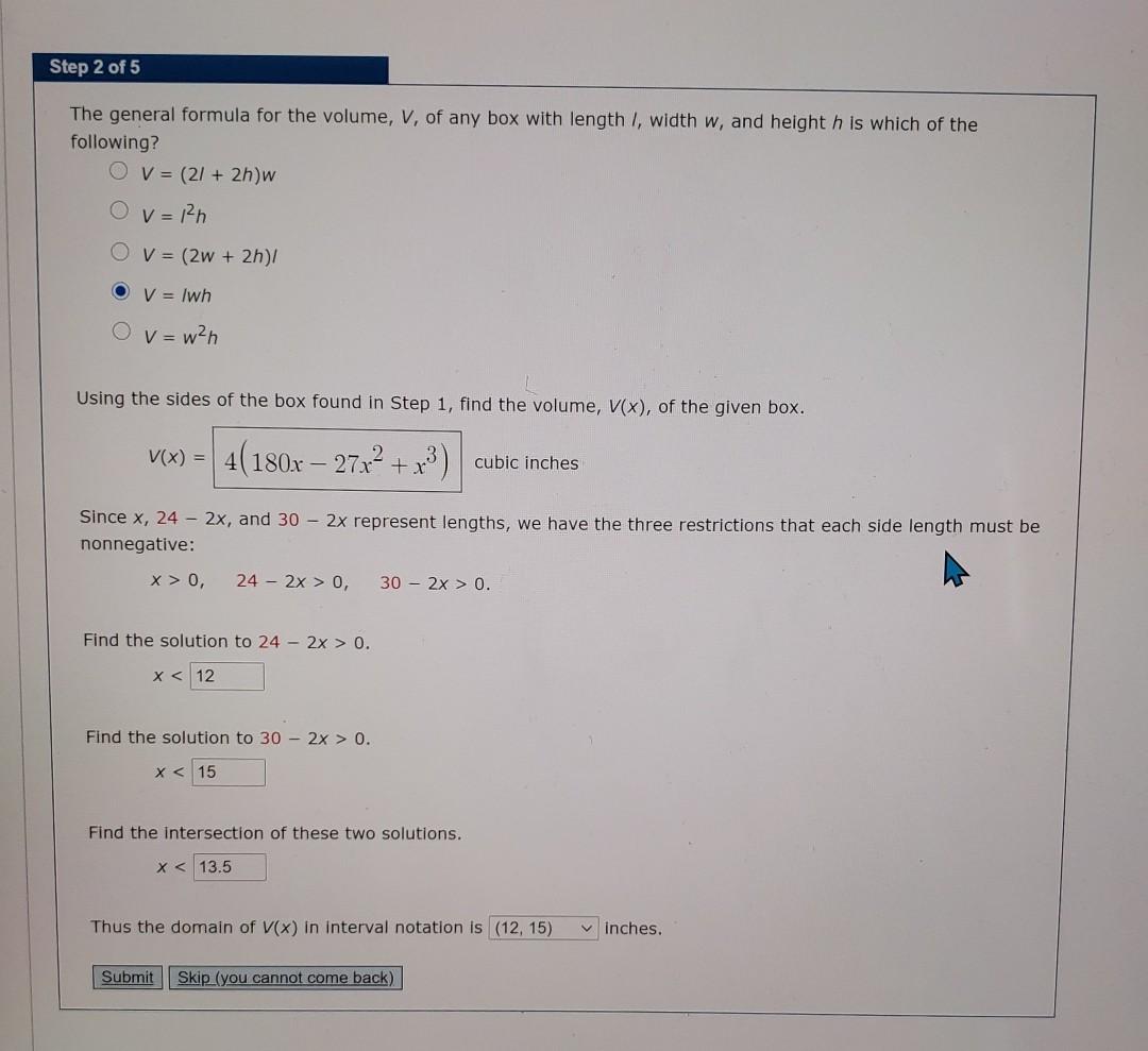 Solved Tutorial Exercise A rectangular box which is open at | Chegg.com